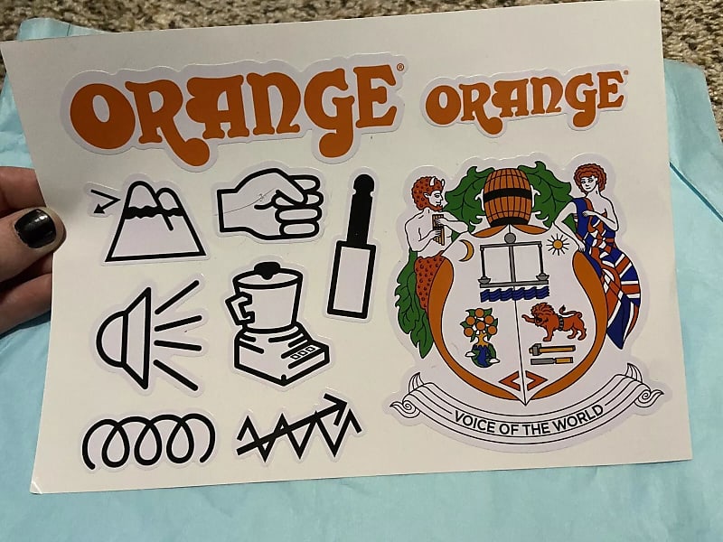 Orange Amplifiers Crest Sticker Sheet | Reverb