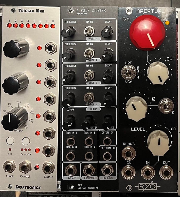 Delptronics Triggerman, ADDAC105, RYO Aperture eurorack | Reverb
