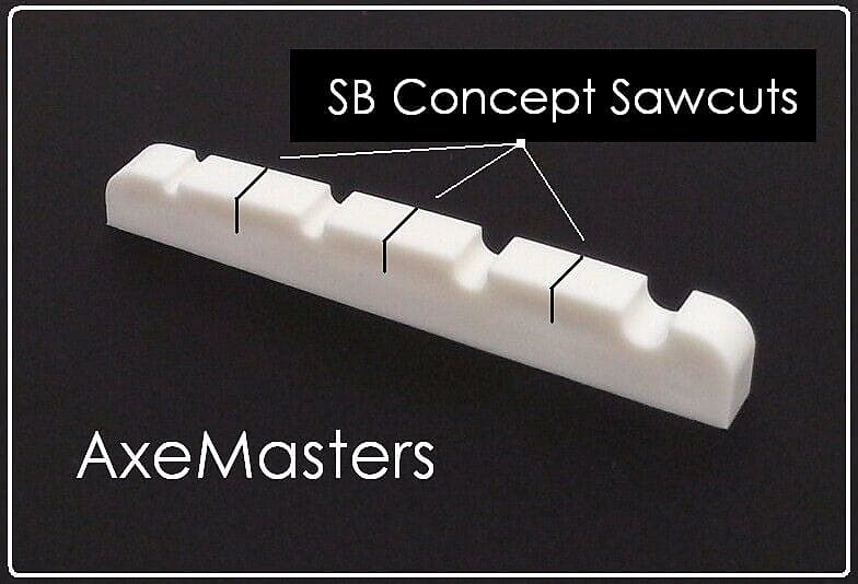 AxeMasters SB CONCEPT Bone Nut handmade for FENDER JAZZ Bass | Reverb