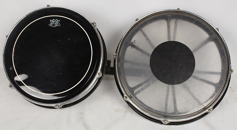 Vintage Remo 12" and 14" Roto Tom Drums Black Frame | Reverb