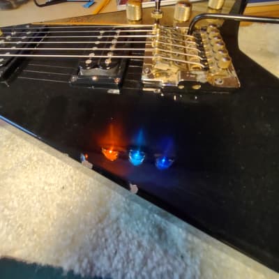 Jackson Randy Rhodes 1984 - Black with brass pickguard | Reverb