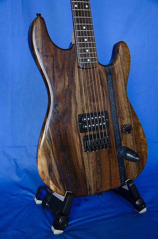 custom strat natural walnut | Reverb