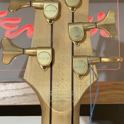 Beautiful Schecter Diamond Series Custom 5 Active Bass & Case | Reverb