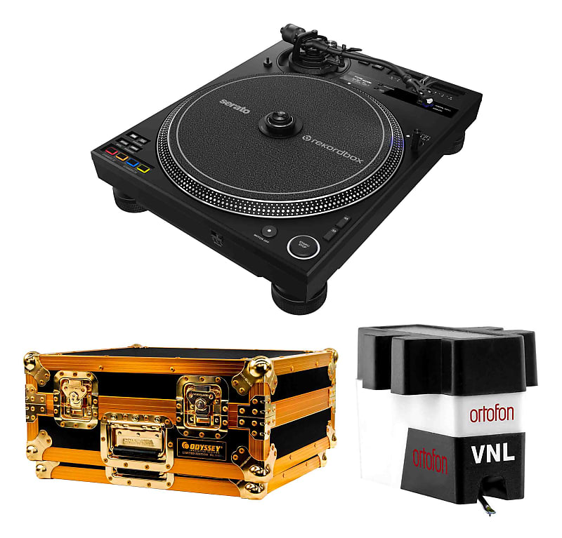 Pioneer DJ PLX-CRSS12 Hybrid Turntable DJ Package with Gold | Reverb