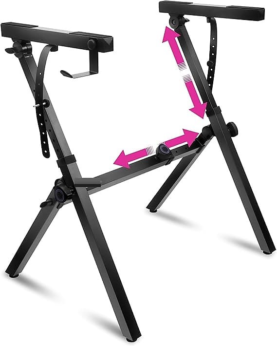Foldable Piano Keyboard Stand - 54-88 Key Z Style Adjustable | Reverb