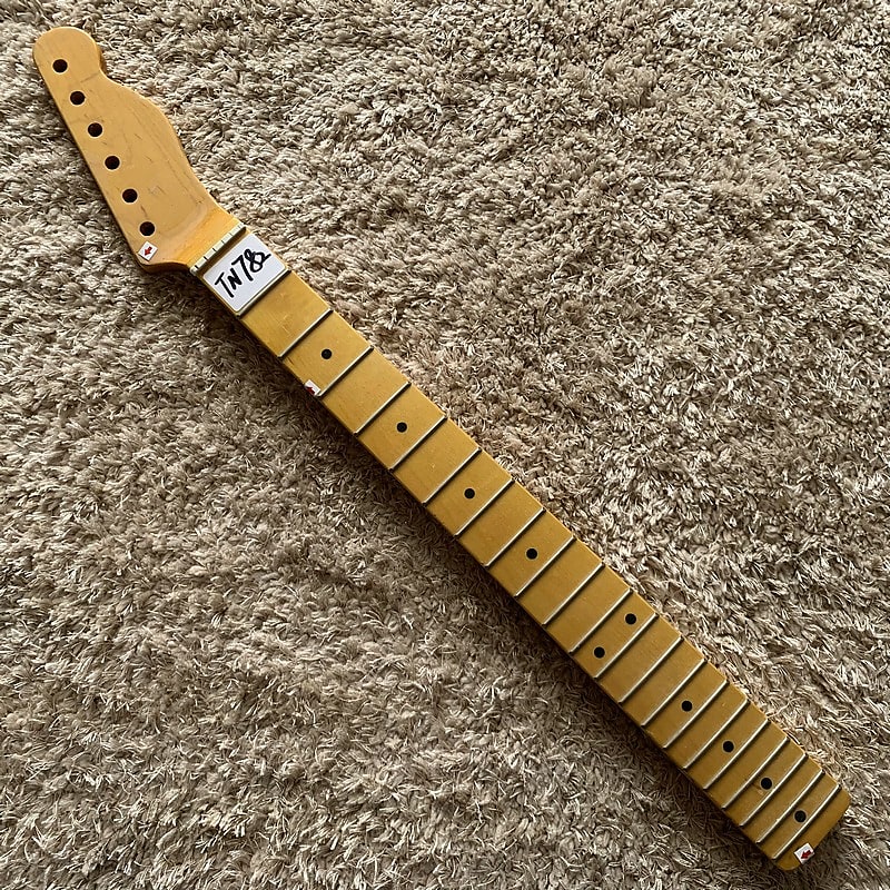 Natural Finish Guitar Tele Style Maple Wood Neck | Reverb
