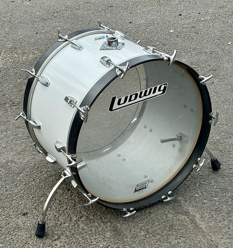 Ludwig Vintage 22 inch bass drum 80s - White cortex | Reverb