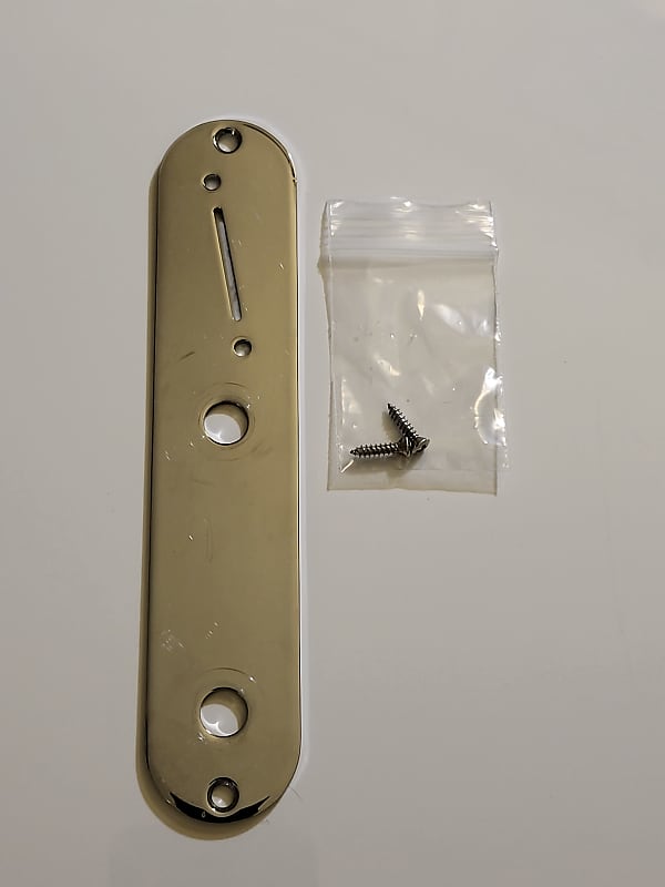 Telecaster Control Plate with Slanted Switch - Chrome | Reverb
