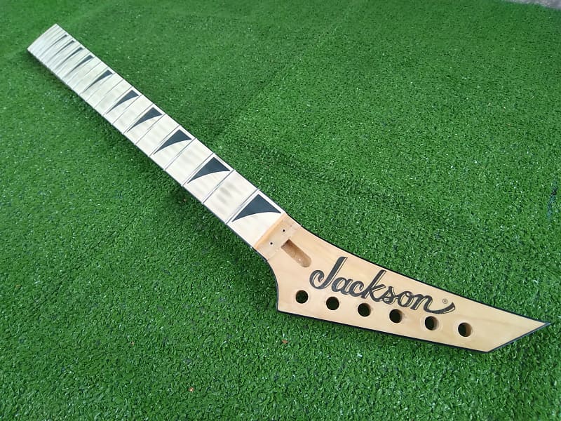 Jackson Style Reverse Headstock Bound Maple Neck Natural Wood | Reverb