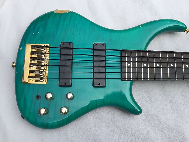 Pedulla Thunderbass Transparent Green Six-String Bass | Reverb