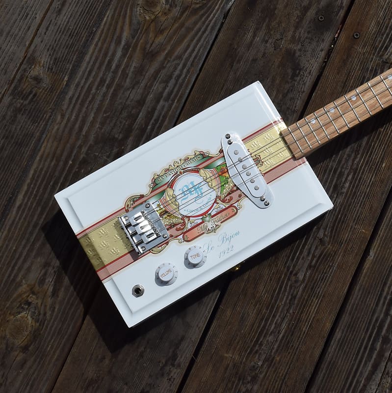 Cigar box guitar, 4-string electric guitar, handmade cbg | Reverb