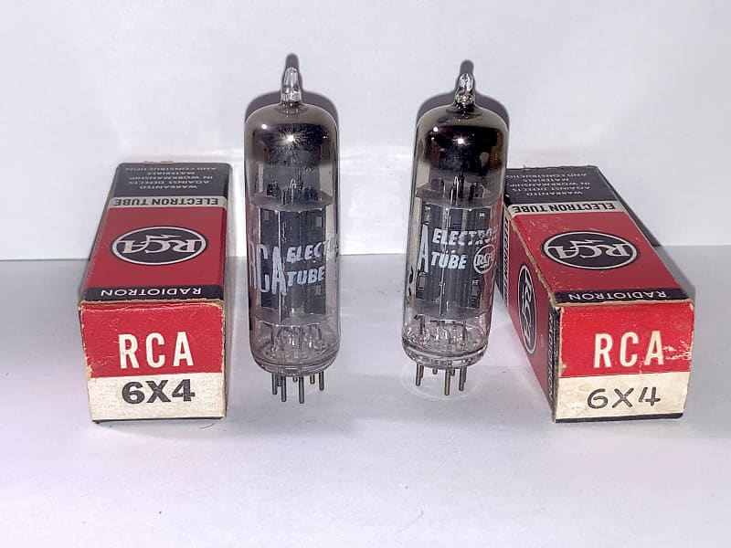 1957/1958 RCA 6X4 EZ90 Rectifier Tubes, Matched Pair, Tested, | Reverb