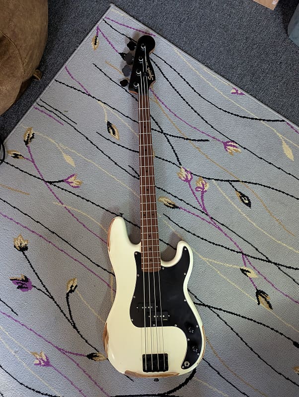 Custom Fender Squier Precision P Bass w/ EMG Geezer Butler | Reverb