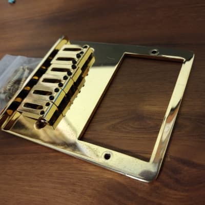 Telecaster Humbucker Bridge, gold plated brass, with mounting | Reverb