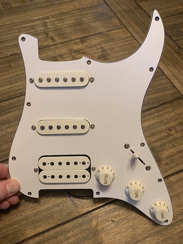 Fender Squier Stratocaster loaded Pickguard HSS | Reverb