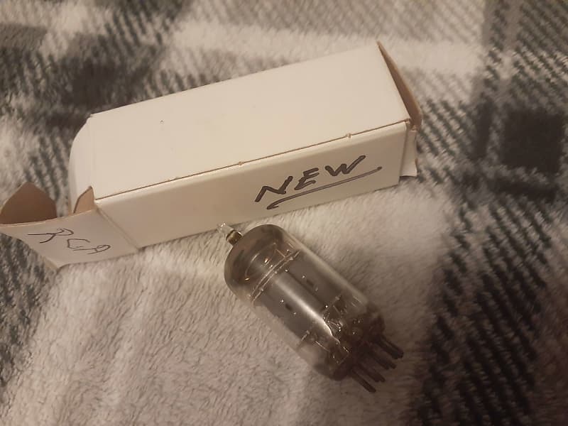 RCA 12AX7 tube NOS 60`s clear w/ grey etching | Reverb
