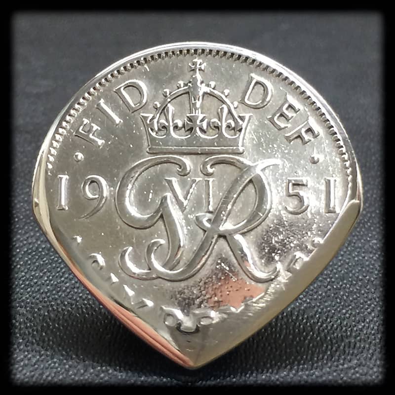 Brian May Inspired 1951 Sixpence Coin Plectrum. | Reverb