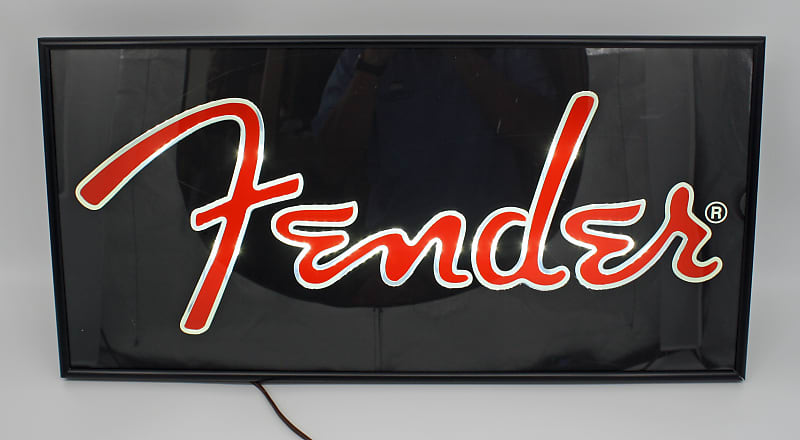 Fender Retail Dealer Light Up Sign, Upgraded W/LEDLighting | Reverb