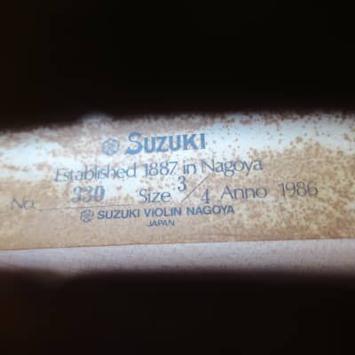 Suzuki Violin No. 330 (Intermediate), 3/4, Nagoya, Japan with | Reverb