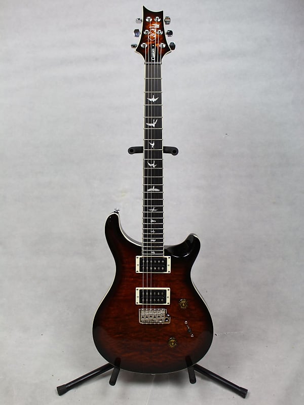 PRS SE Custom 24 Electric Guitar Quilt Package Black Gold | Reverb