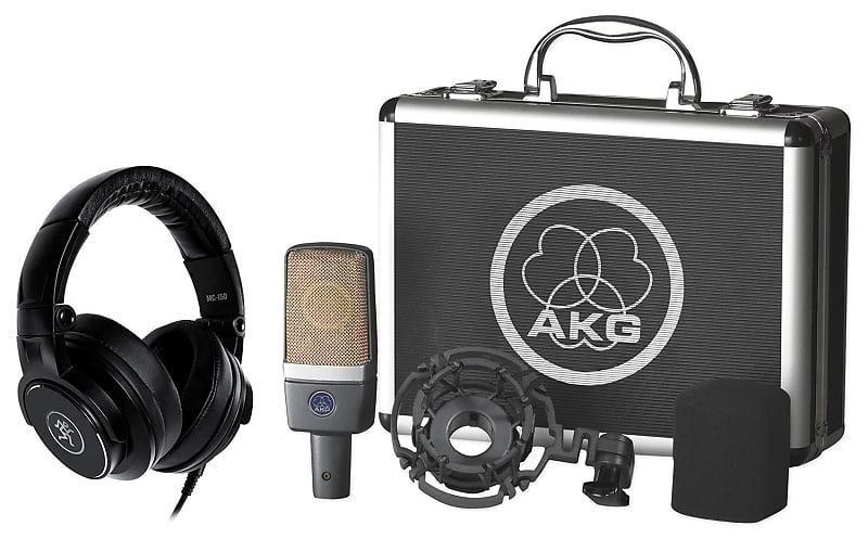 AKG C214 Condenser Microphone Recording Mic+Mackie Monitoring | Reverb
