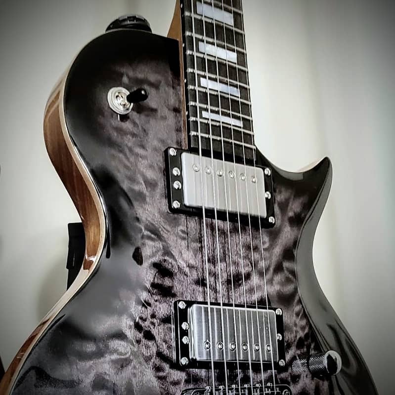 Kiesel CS6 Trans Black Burst Quilt Top Chambered Mahogany | Reverb