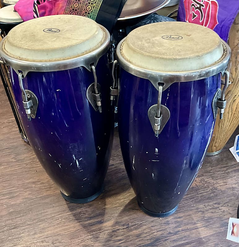 Pearl Percussion Primero Pro Series Congas (Pair) - Midnight | Reverb