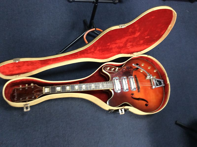 Airline H78 DXL Semi-Hollowbody guitar 60's w/ohs case | Reverb