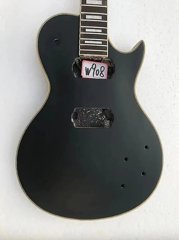 Matte Black LP Les Paul Style Guitar Mahogany Body and Neck, | Reverb