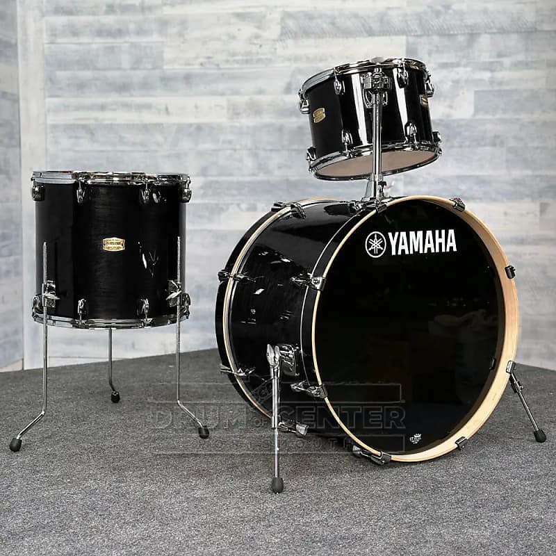 Yamaha Stage Custom Birch 3pc Drum Set 24/13/16 Raven Black | Reverb