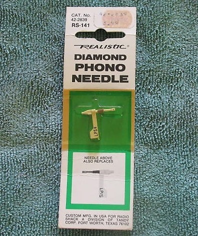 Realistic RS-141 Diamond Phono Needle | Reverb