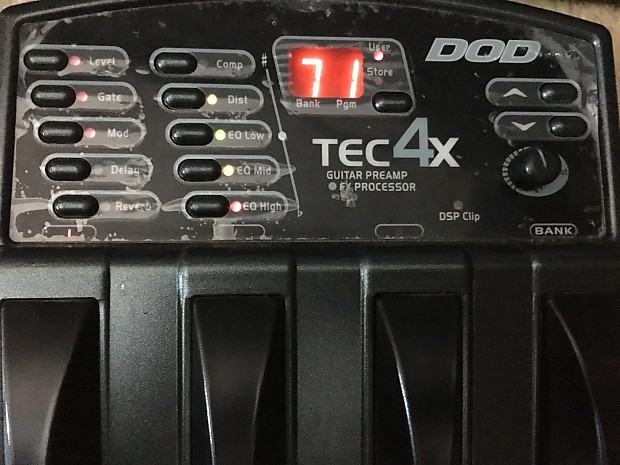 DOD Tec4X (tec 4x) multi-effects fx guitar pedal - still has | Reverb