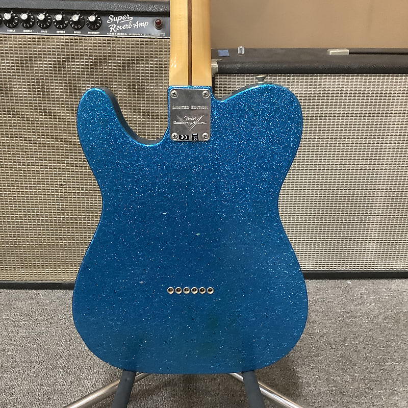 2017 Fender Custom Shop Telecaster Thinline Relic Blue Floral | Reverb