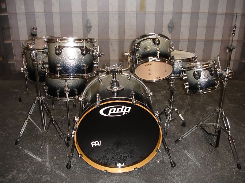 PDP by DW Concept Maple 7-Piece Drum Set w/ Hardware Silver | Reverb