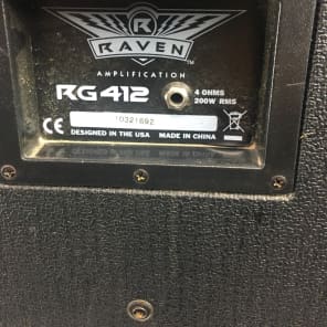 Raven RG412 4x12 Mono Guitar Speaker Cabinet | Reverb