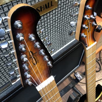 OLP MM612 Double Neck Electric Guitar - Sunburst | Reverb