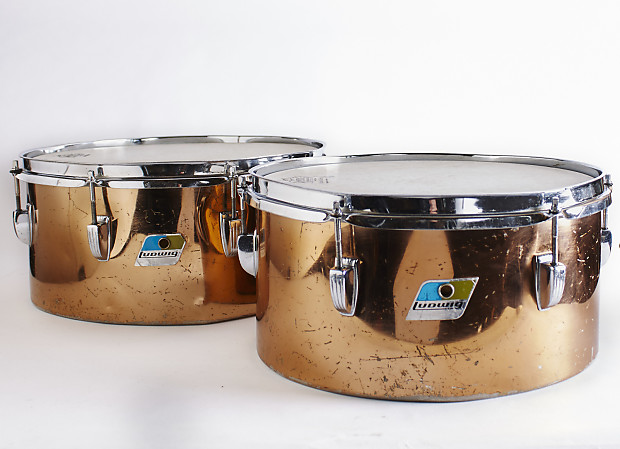 Ludwig Early 1970s Copper Finish Timbales | Reverb