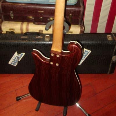 ~1965 Premier Multivox E-781 Scroll Guitar Brown Swirl | Reverb