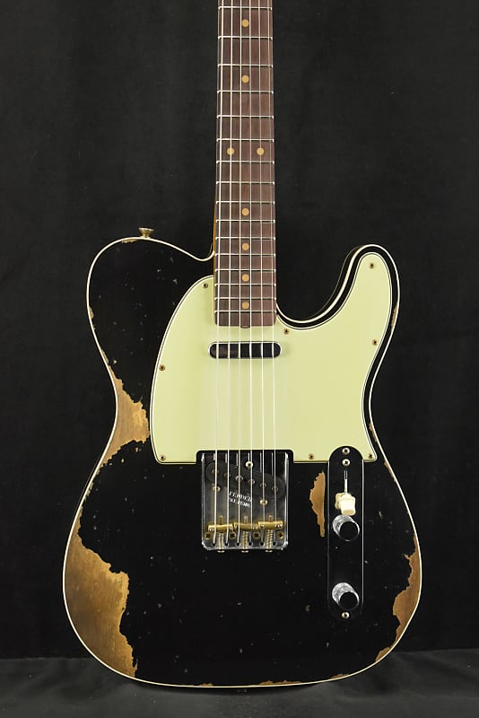 Fender 1960 Telecaster Custom Heavy Relic Aged Black 3A | Reverb