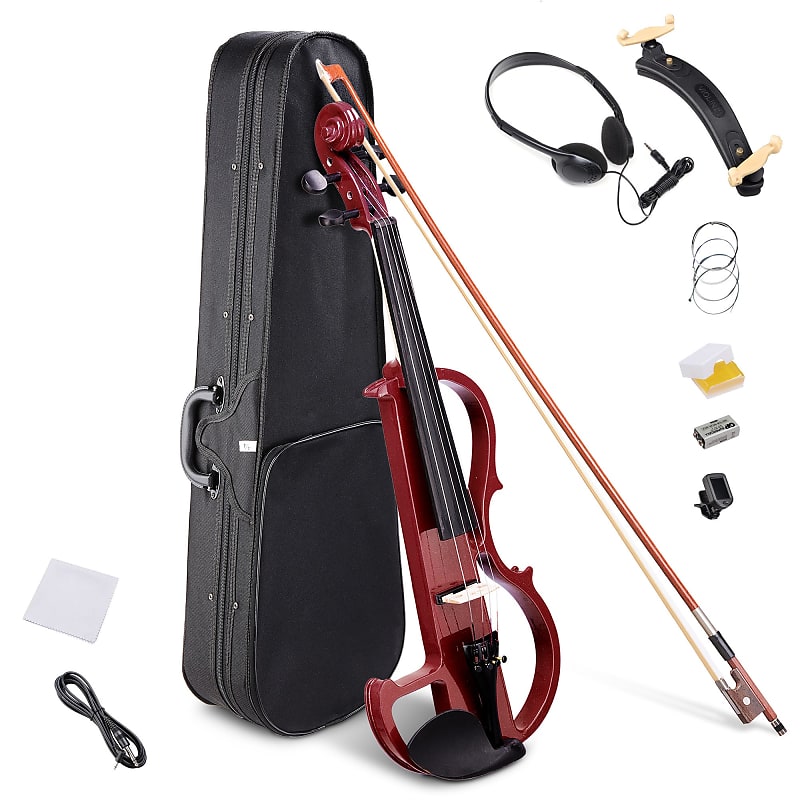 4/4 Violin Electric Violin(right hand)Red | Reverb