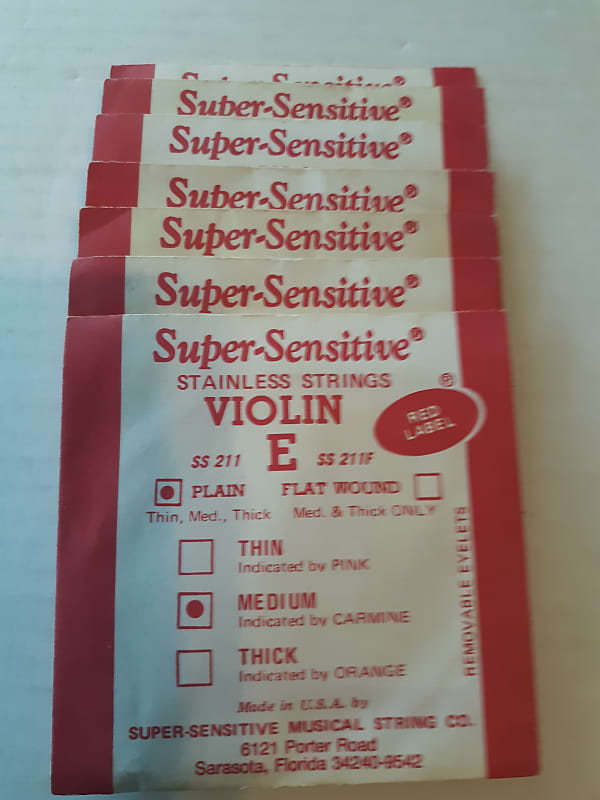 Super-Sensitive violin single e string qty (7) | Reverb