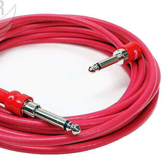 George L's 10' Red Instrument Cable - Angled To Straight | Reverb