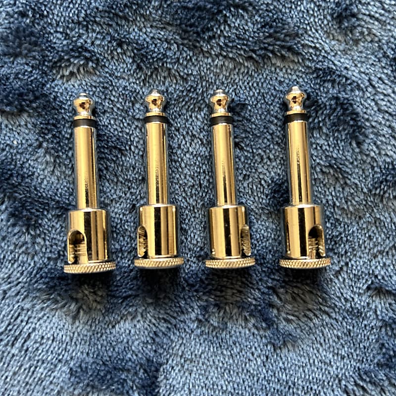 George L's 1/4" Right Angle Nickle Plated TS Connector | Reverb
