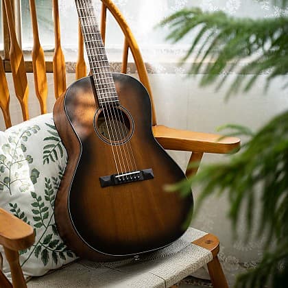 Cort Core-PE Mahogany Parlor Acoustic-Electric, All Solid | Reverb