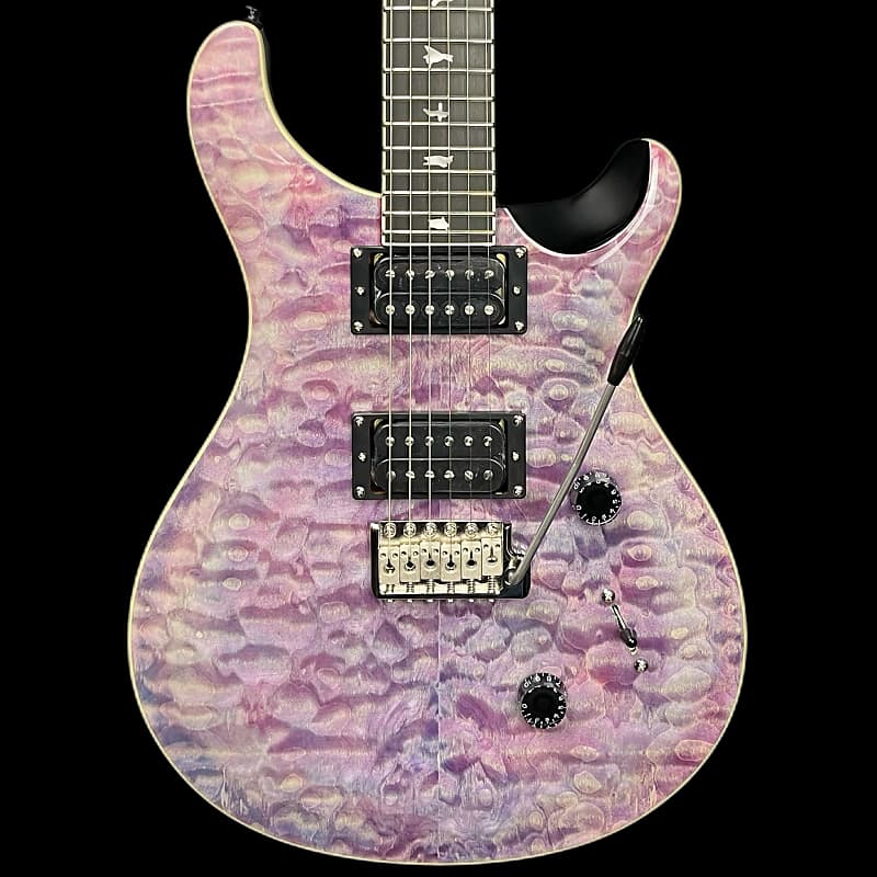 PRS SE Custom 24 Electric Guitar In Violet Quilt W/ Gigbag | Reverb