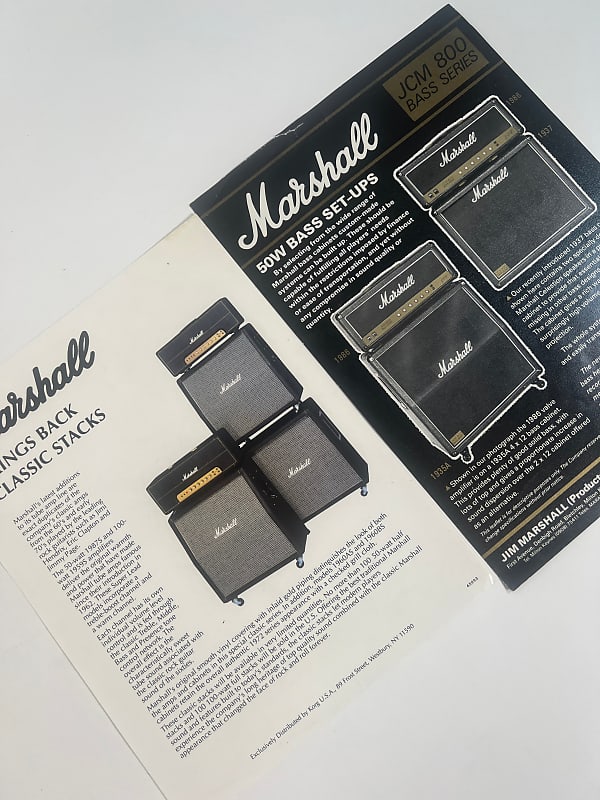 '80s Marshall Amp Flyers, Lot of 2, JCM 800 Bass Series + 50 | Reverb