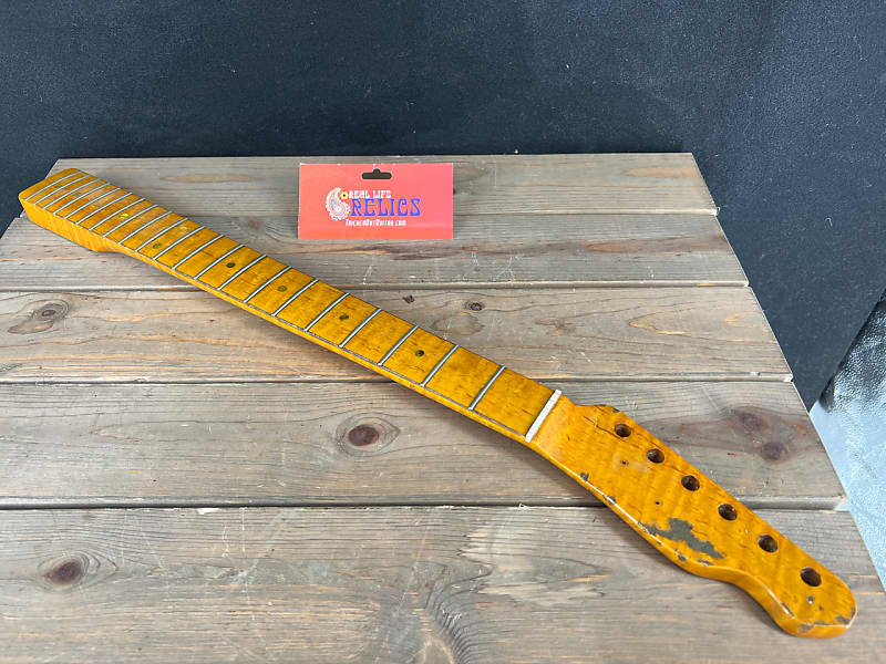 Real Life Relics Tele® Neck Aged Flame Maple RLR-TLFM BLEM | Reverb