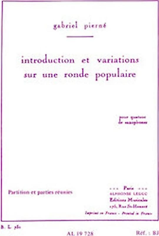 Introduction et Variations sur une Ronde Populaire | Reverb