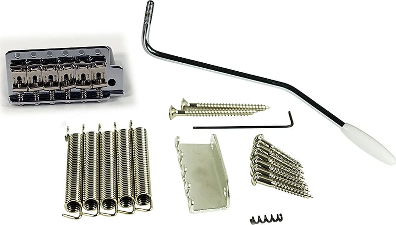 Kluson Vintage Steel Block Tremolo Bridge Chrome With Nickel | Reverb