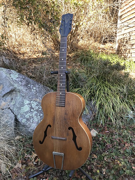 Wicked Cool 1940s Harmony Bruno Mahogany Archtop Guitar | Reverb